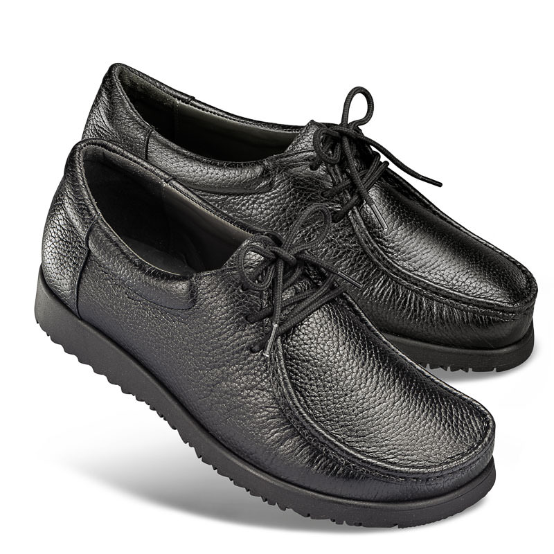 Chaussures de confort Helvesko : modèle Ron, noir